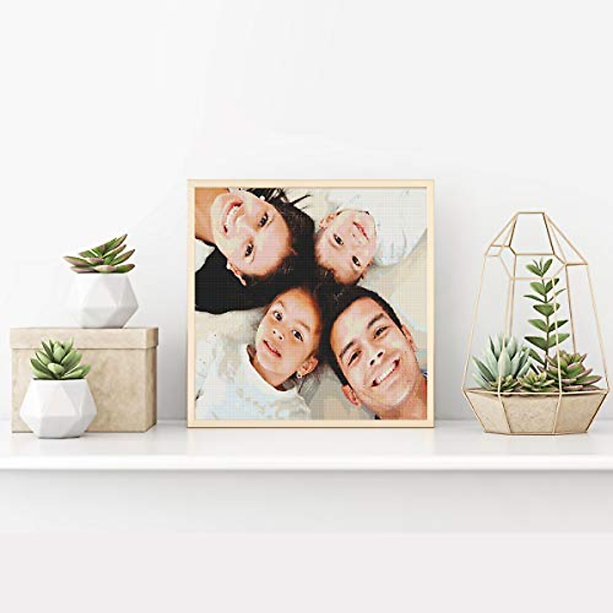 Carpaton Custom 5D DIY Diamond Painting Kits Full Drill for Adults,Personal Customized Gifts,Personalized Diamond Art for Home Wall Decor (11.7x11.7inch/30x30cm, Round Drill)