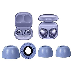 Zotech 2 Pairs Replacement Memory Foam Ear Tips for Galaxy Buds Pro Headphones, Medium/Large (Violet)