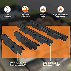 Wind Guards for Blackstone 28" Griddle, MeWeBlue Blackstone Accessories Fit for Blackstone Grill, MeWeBlue 5016 Magnetic Stainless Steel Wind Screens Protect Flame Hold Heat, Compatible with Hood