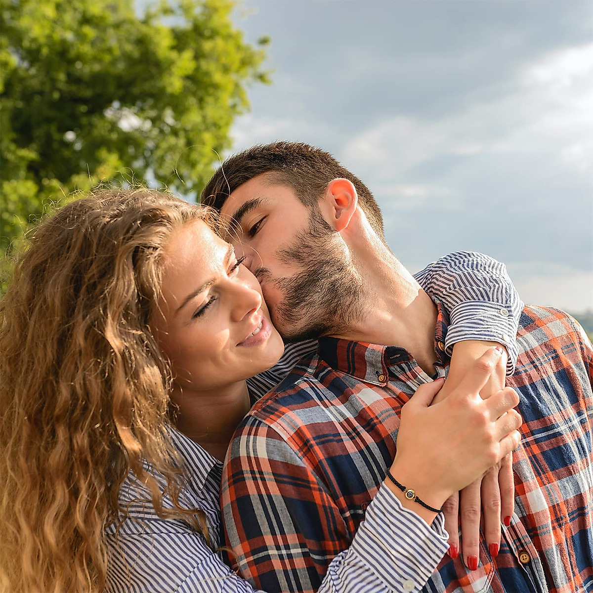 EMIRISTIC Personalized Photo Bracelet With Picture Inside - Handmade Free Size Custom Picture Bracelet for Men - Valentine's Day Birthday Any Special Day Gifts