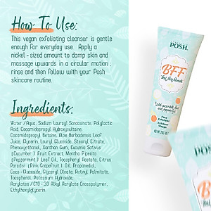 Perfectly Posh Exfoliating Face Wash 3 fl. oz w/Pink Grapefruit, Peppermint, & Cucumber Fruit Flavor. Complete your skin care w/Best Face Forever (BFF). Gentle Face Scrub, Refreshes & Hydrates Skin!