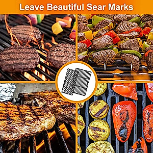 Hisencn Grill Cooking Grates for Dyna Glo DGH474CRP DGH483CRP DGF493BNP DGB494SPB DGF493PNP-D DGB495SDP DGB495SDP-D DGB493SPB DGB463CNP 70-01-911 70-02-656 Cast Iron Replacement Grid Parts 3 Pack