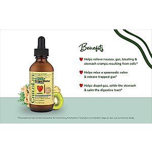 CHILDLIFE ESSENTIALS Organic Gripe Water for Babies - Gripe Water Newborn, Gas Drops for Newborns, Baby Drops for Gas & Colic Relief, Infant Gas Relief with Ginger, Fennel, Dill - 2 Fl Oz (Pack of 1)