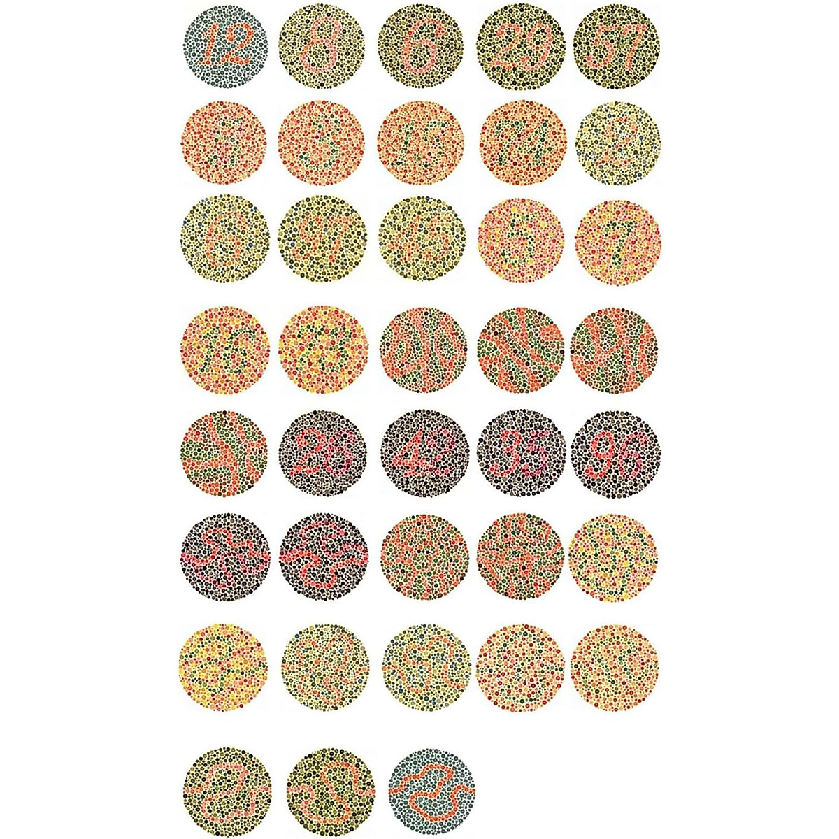 Ishihara Test Card Book - Color Vision Assessment