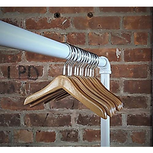 NAHANCO MINI812 8" Mini Wooden Hangers for Dolls Clothes, Pet Apparel or Accessories, Natural (Pack of 12)