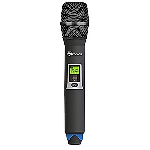 AVTronics Professional Wireless Microphone System, 200 Channel UHF 3 Handheld and 1 Belt Pack and Lavalier, Mic System for Speech, Singing, Events, Church, Karaoke, DJ, Party, and classrooms. Black