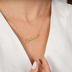 Custom Name Necklace Personalized Sterling Silver Necklaces for Women Customized Name Necklaces Pendant Jewelry Gifts for Women