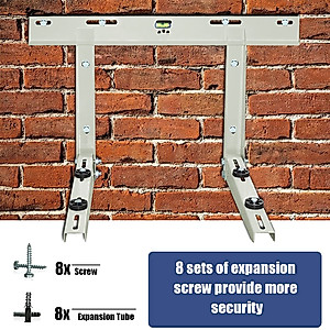 ONELIGHT Outdoor Wall Mounting Bracket,Support up to 265Lbs,9000-36000 Btu Condenser, for Hanging Ductless Mini Split Air Conditioner Heat Pump Systems,Split HVAC Installation Kit