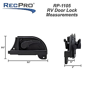 RecPro RV Screen Door Latch | RV Exterior Door Accessories | Black | Camper Screen Door Latch