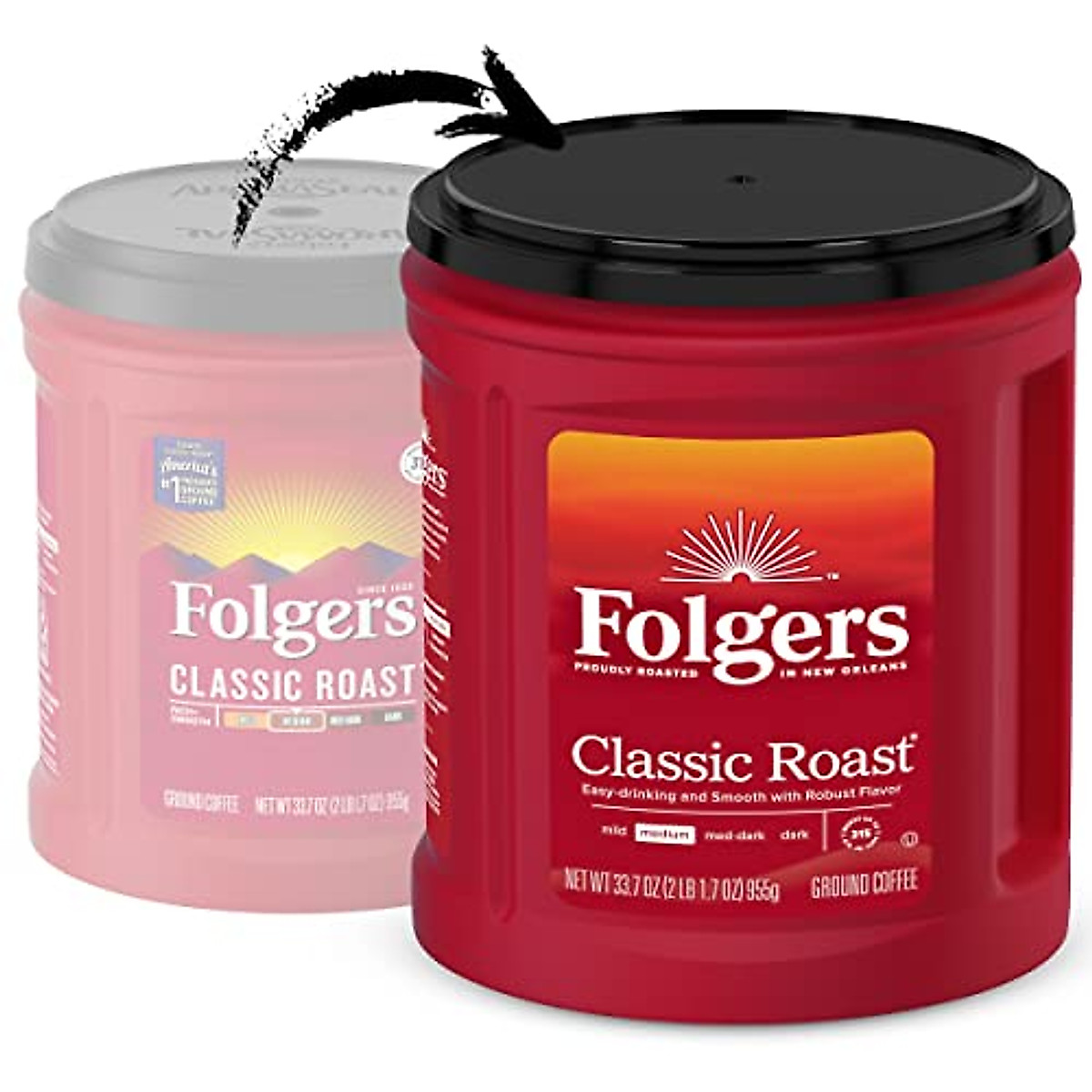 Folgers Classic Roast Ground Coffee, 33.7 Ounce