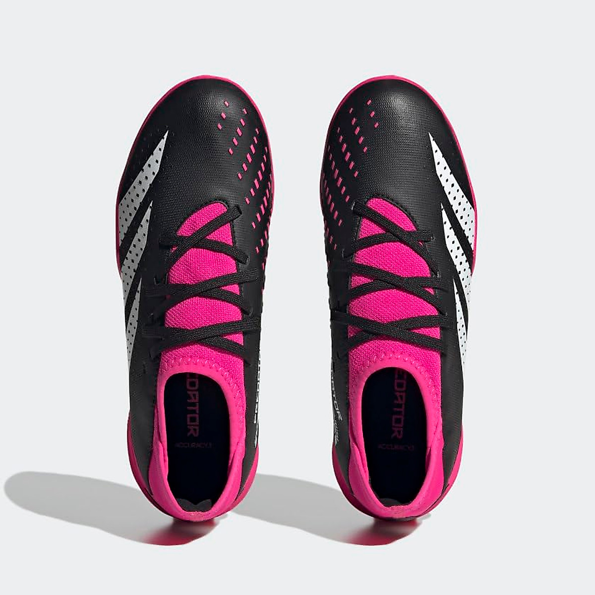 adidas Predator Match Unisex-Child Shin Guards Accuracy.3 Turf Black/White/Team Shock Pink 1