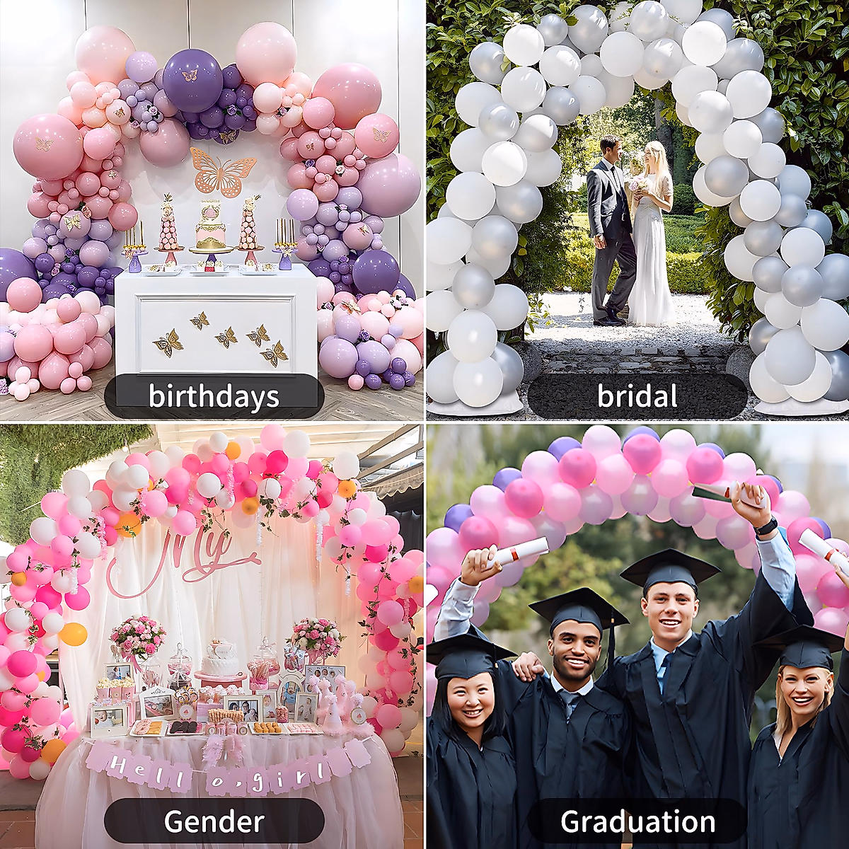 Toosci Balloon Arch Kit 9FT Height & 10FT Width, Adjustable Balloon Arch Stand Set，Balloon Arch Frame with Base for Wedding Baby Shower Birthday Party Supplies Decorations