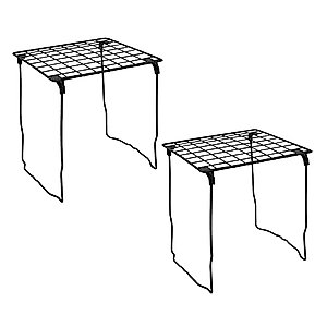 2 Pcs Locker Shelf, 12" Stackable Locker Shelves for School Lockers Office Locker Organizer Suitable for School, Office, Bathroom