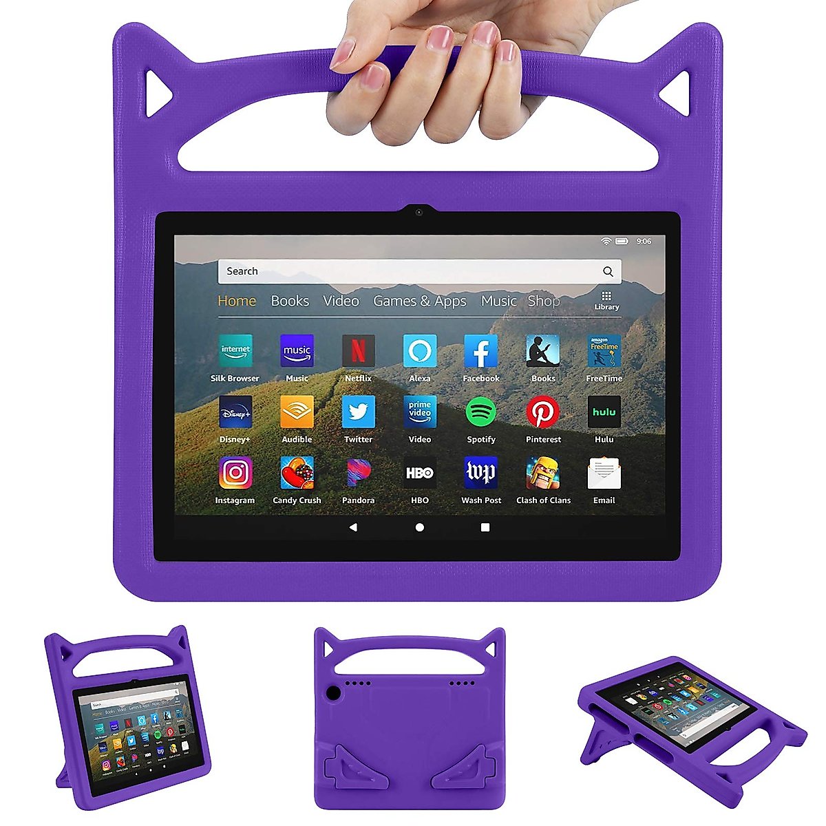2022 8 in Android Tablet Cases 2020/2022, Ubearkk Lightweight Shockproof Anti-Slip Cover with Foldable Stand for 8“ Display Tablet (ONLY fit for 12th/10th Gen, 2022/2020 Release)