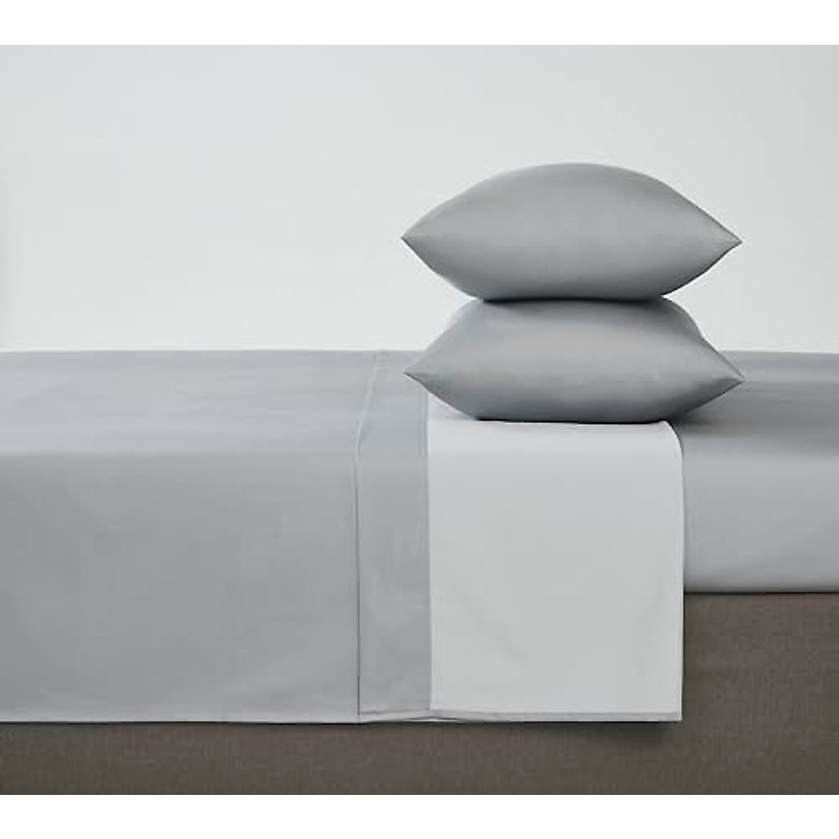 Linen Closet Luxury Cotton 1200 Thread Count Hotel Luxury 4-Piece Sheet Set, King, Light Gray