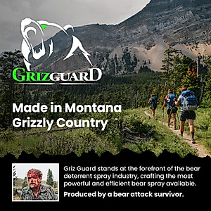 Griz Guard Bear Spray & Griz Guard Holster - Strongest Formula Allowed by EPA (7.9 oz)
