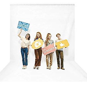 Julius Studio 10 ft. x 20 ft. Large Heavy Duty White Backdrop, Pure White Seamless Background, A+ Grade High Density > Standard, Synthetic Long Life Screen Fabric for Photo Video Studio, JSAG198