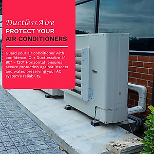 DuctlessAire - Premium 4 inch 90-120º Horizontal Elbow Mini Split Line Set Cover Kit - Protection for Ductless Mini Split/Central Air Systems - Easy Installation - Ideal for Air Conditioners