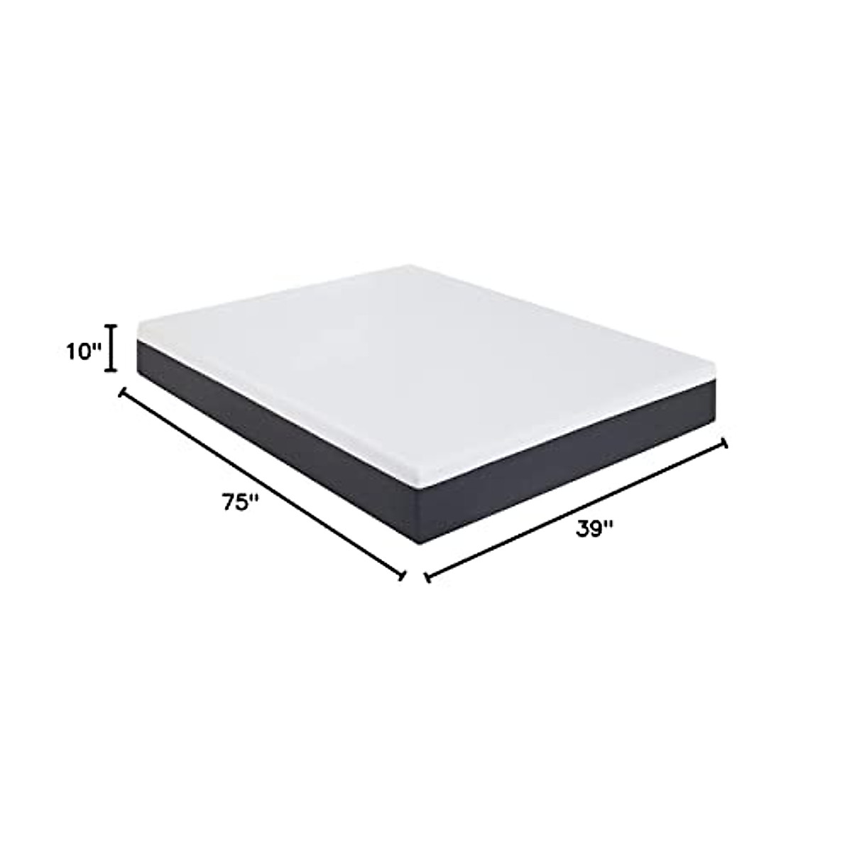 Olee Sleep 10 in Eos Memory Foam Mattress Twin 10FM05T