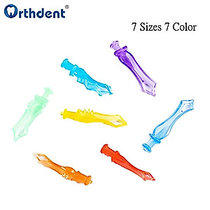 210 Pcs Dental Plastic Poly Wedges Dental Diamond Wedges Autoclave Medical Plastic Disposable Interdental Composite Restoration Materials Dentistry Tool,7 Sizes Kit