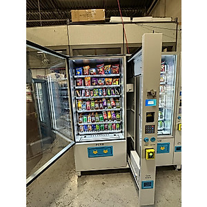 COMBO VENDING MACHINE GLASS FRONT W/CREDIT CARD READER