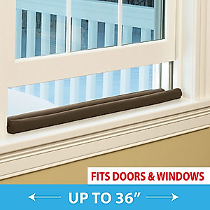 Twin Draft Guard 60220-DNA, Single, Brown Extreme, Original Year-Round Insulator, Trademarked and Patented Under Door Draft Stopper