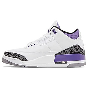 Nike Men's Air Jordan 3 Retro Basketball Shoes, White/Black-dark Iris-cement G, 8.5