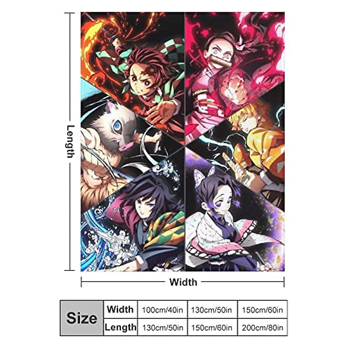 Anime Blanket Flannel Fleece Warm Soft Throw Blanket for Couch Sofa Bed Living Room for Adults Children Kids 50"X40"