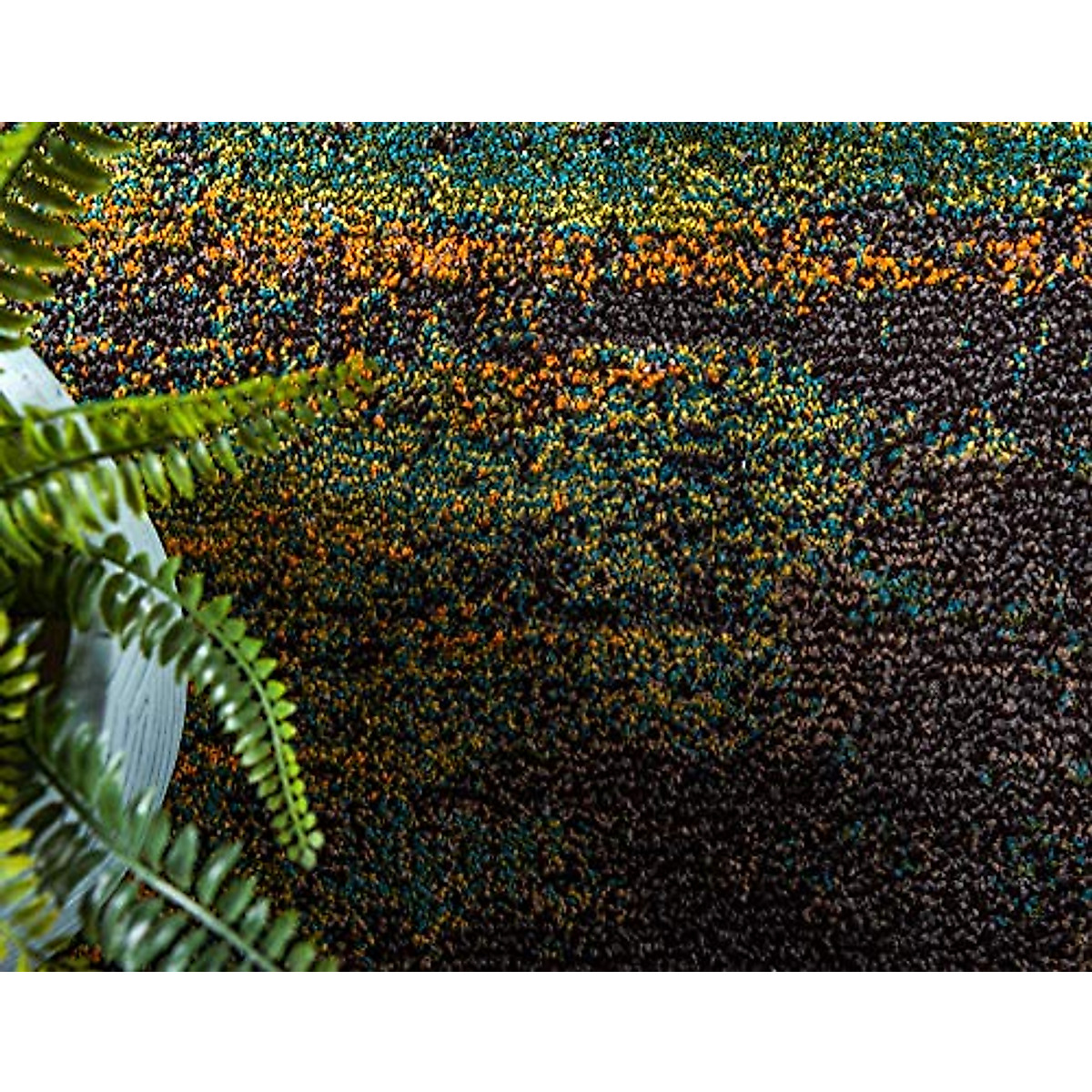 Unique Loom Jardin Collection Colorful, Vibrant, Abstract Watercolor Area Rug, 5' 1" x 8' Rectangle, Multi/Beige