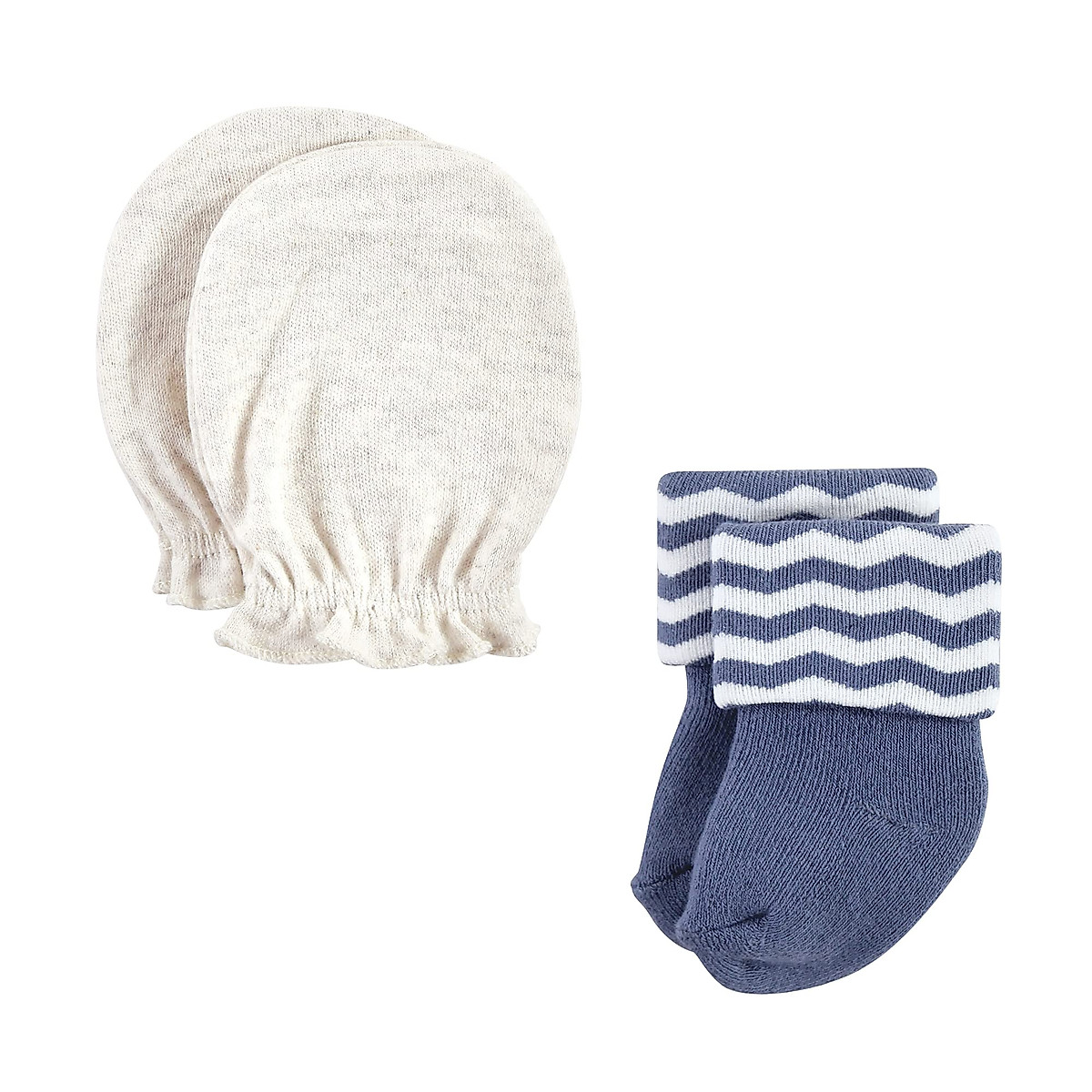 Hudson Baby Unisex Baby Socks and Mittens Set, Woodland Boy, 0-6 Months