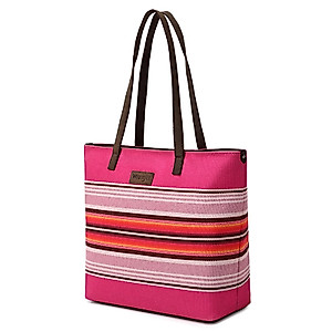 Montana West Wrangler Tote Purse Bag Aztec Canvas Shoulder Bags Native American Western Handbags for Women Genuine Leather Strap Hobo Bag WG53-8112HPK