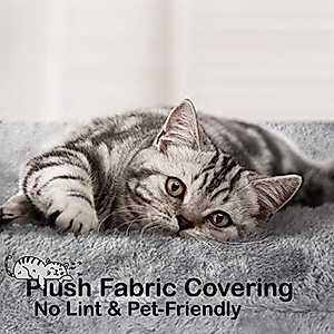 Yaheetech 70 inches Stable Cat Tree with Padded Platform, Replaceable Dangling Balls, Hammock, Basket and Condo, Cat Tower Furniture for Kittens, Cats and Pets