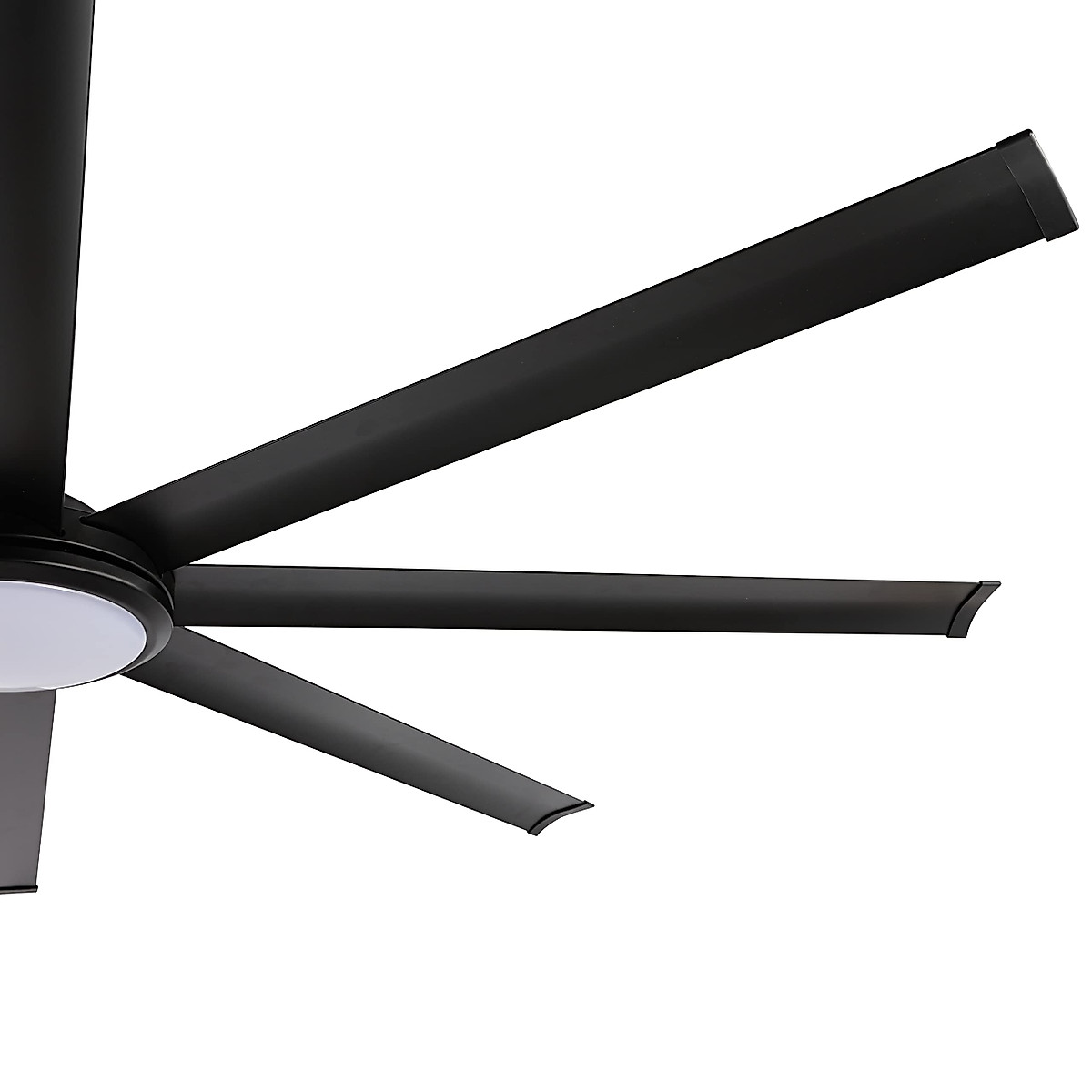 WINGBO 64" Ceiling Fan with Lights and Remote Control, Matte Black Ceiling Fan, 8 Reversible Blades, 6-Speed Noiseless DC Motor, Modern Ceiling Fan for Kitchen Bedroom Living Room, ETL Listed