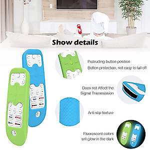 Silicone Protective Case Compatible for Sony PS5 Remote Skin Case, Anti-Drop/Non-Slip Silicone Protective Cover ，Glow in The Dark （Glow Blue + Glow Green +Red）