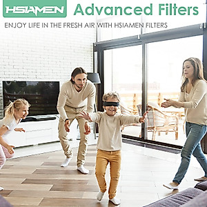 HSIAMEN Replacement Filter Compatible with Tenergy Renair TAP01, Cool-Living CL-6070A, Beaba, Tredy TD-1300, 3-in-1 H13 True HEPA Filters, White 2-Pack