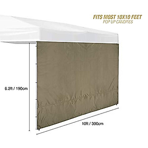 REDCAMP Instant Canopy Sidewall for 10x10ft Pop Up Canopy, 1 Pack Sunwall Only, Khaki (1 Sidewall Only, Canopy Tent NOT Included)