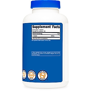 Nutricost L-Tyrosine 500mg, 180 Capsules - Gluten Free & Non-GMO