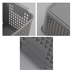 Rinboat Deep Plastic Storage Basket, 6 Packs