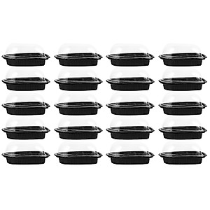 DOITOOL 20PCS Rotisserie Chicken Roaster Container with Lids - Plastic Disposable Take out Containers Carrier with Clear Dome Lid