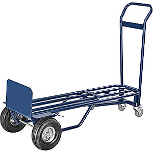 Global Industrial Steel 3-in-1 Convertible Hand Truck with Pneumatic Wheels
