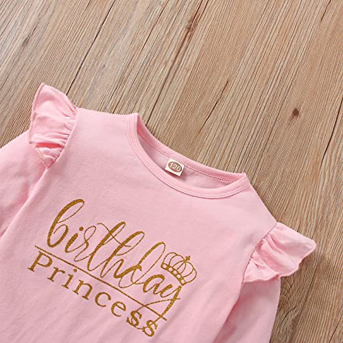 Toddler Kids Baby Birthday Girl Shirt Girls Birthday tee Outfit Toddler Baby 2nd 3rd 4th 5th 6th 7th Princess Vest Long Sleeve T-Shirts Top