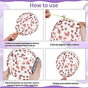 Purple and White Balloons, 50pcs 12 Inch Purple Balloons Metallic Purple Balloons Confetti Purple White Balloons for Purple Decorations, Birthday Shower Princess Theme Party Decorations