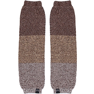 Marino Long Leg Warmers For Women - Winter Knee High Knit Leg Warmer Socks, Enclosed in an Elegant Gift Box - Multi Brown - One Size