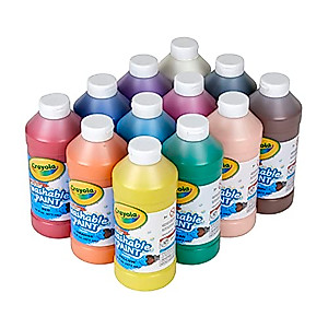 Crayola Washable Paint, 12 Count, Kids Non Toxic Paint Set, School Supplies, Assorted Colors, 16 Oz