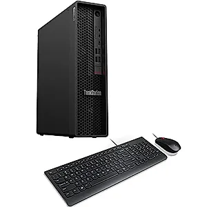 Lenovo ThinkStation P340 SFF Home & Business Mini Desktop (Intel i5-10500 6-Core, 32GB RAM, 2TB PCIe SSD, Intel UHD 630, USB 3.2, Display Port, SD Card, Win 10 Pro) Refurbished (Renewed)