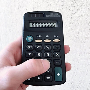 XWWDP 8 Digit Portable Calculator Large Buttons Financial Business Accounting Tool for Office School (Color : Black, Size : 12cm X 8cm X 3cm)