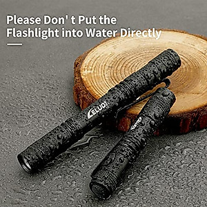 kemaily Handheld Pen Flashlight 150 Lumens Lamp Clip Mini Pen Light Small Pocket Penlight(2 Short)