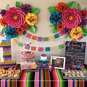 Mexican Fiesta Tablecloth Birthday Party Decorations Plastic Tablecover Mexico Disposable Table Cover Cinco De Mayo Themed Party Supplies Rectangle 54 * 108 Inch