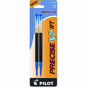 Pilot Refill for Precise V7 RT Rolling Ball, Fine, Black & Blue Ink, 2/pack