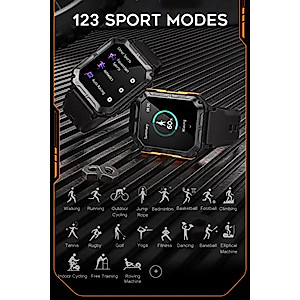 Loluka Military Smart Watch for Men Answer/Make Calls Heart Rate Sleep Tracker 1.83" Touch Screen Mens Smartwatch for Android iOS Phones Tactical Pedometer Fitness Watch